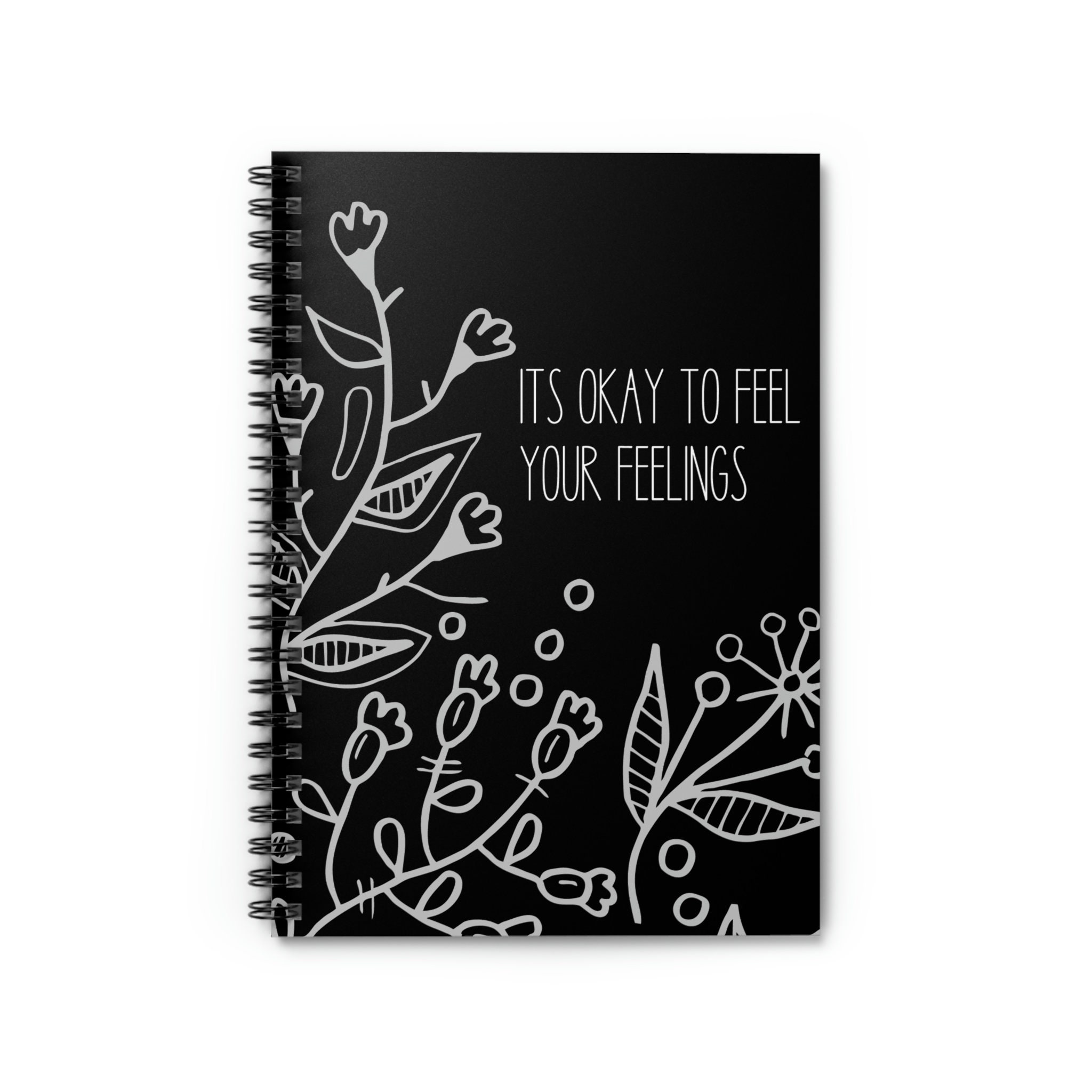Feelings Journal Spiral Notebook Ruled Line Floral - Etsy