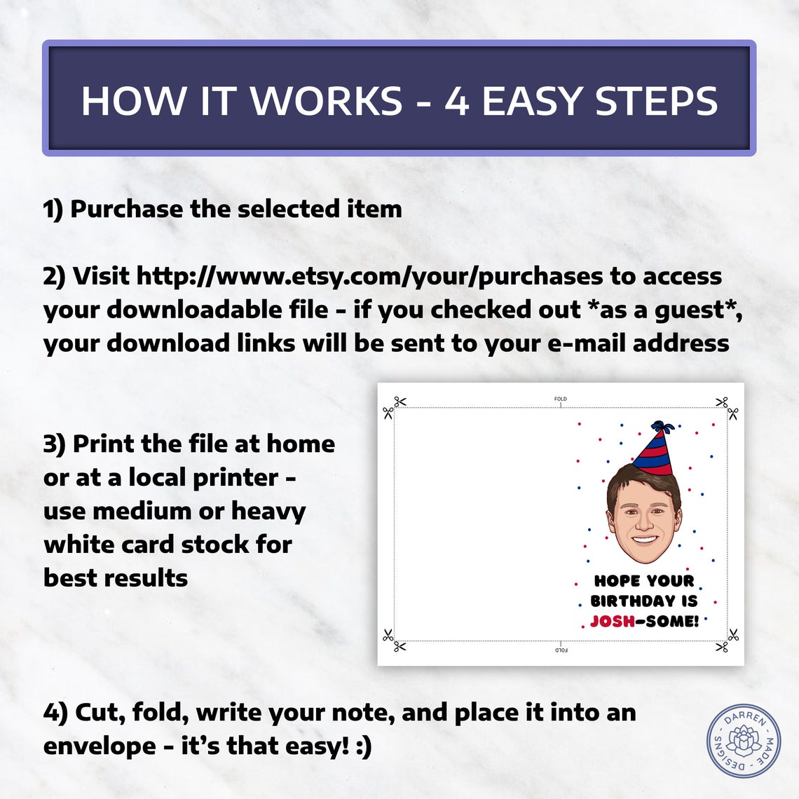 Josh Allen Birthday Card | Printable Birthday Card | Buffalo Bills ...