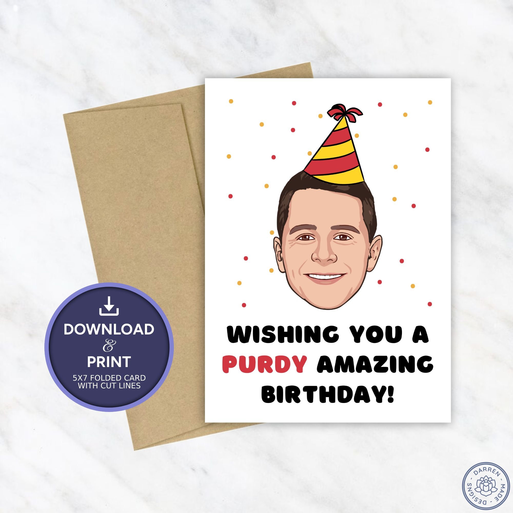 Brock Purdy Birthday Card | Printable Birthday Card | San Francisco ...