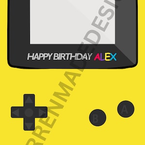 Gamer Birthday Photo Frame, Game Boy Photo Prop, Gameboy Birthday Photo ...