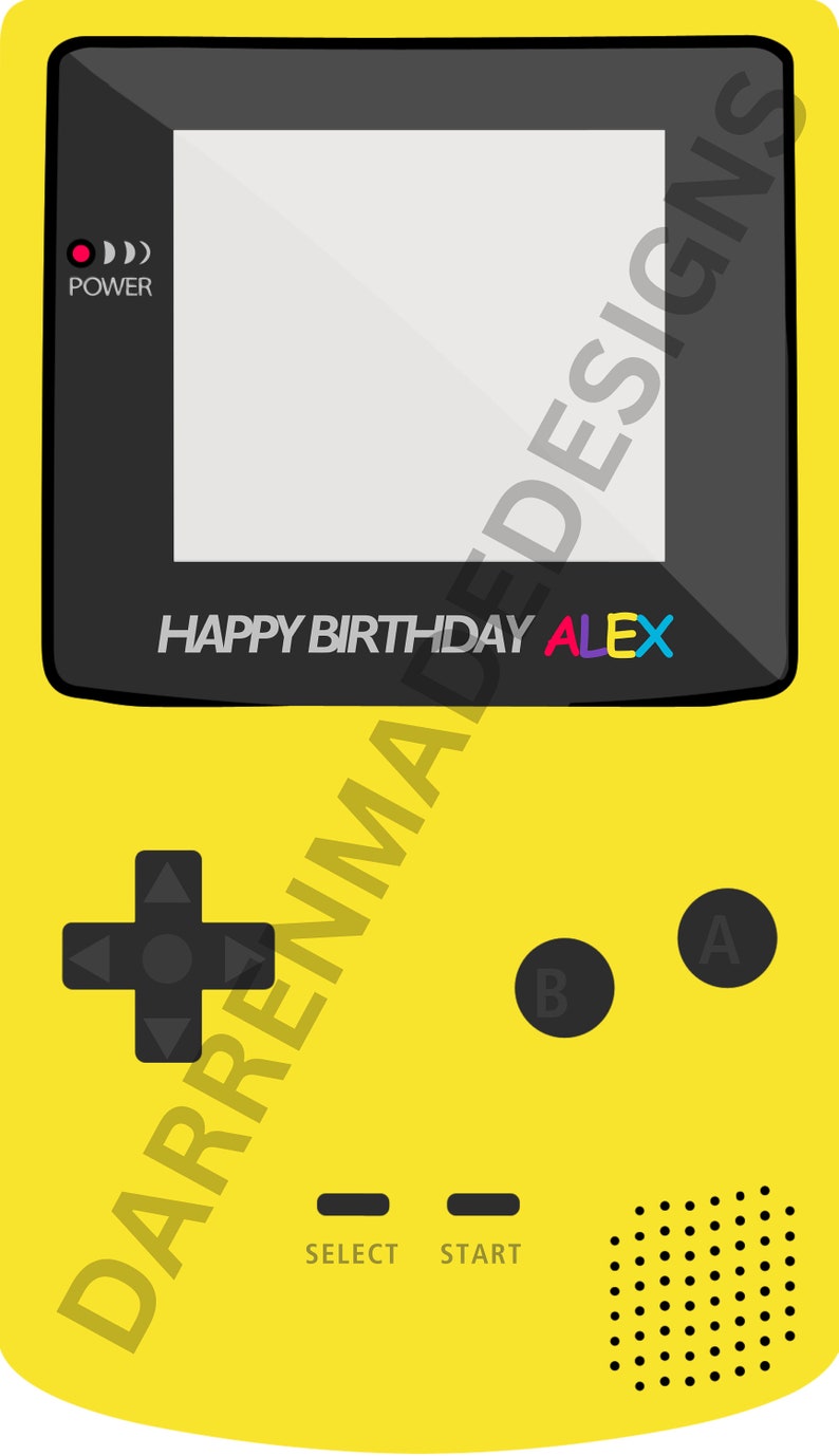 Gamer Birthday Photo Frame, Game Boy Photo Prop, Gameboy Birthday Photo ...