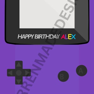 Gamer Birthday Photo Frame Game Boy Photo Prop Gameboy - Etsy