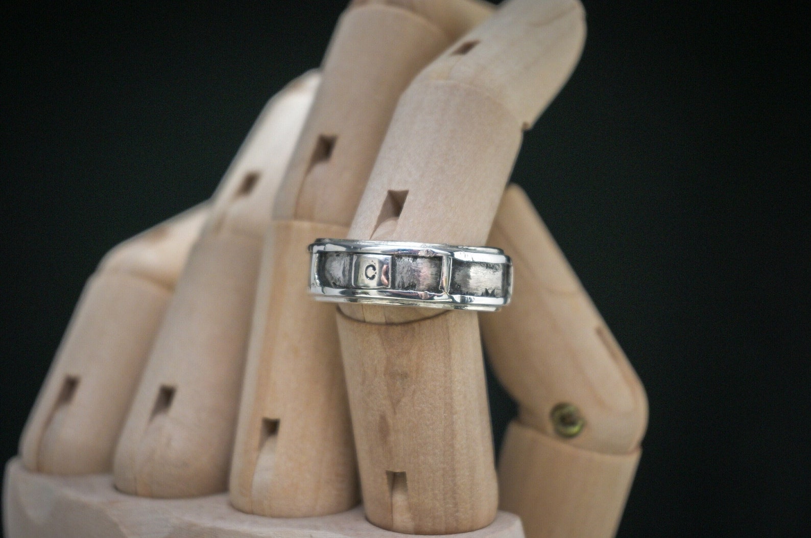 Snare Drum Ring in Sterling Silver - Etsy