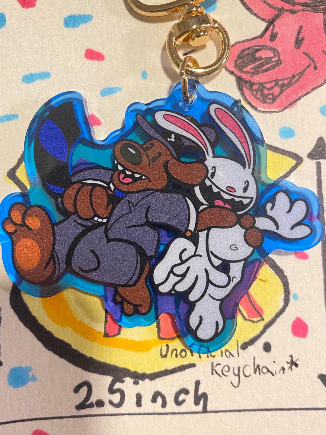 Sam AND Max Keychain - Etsy