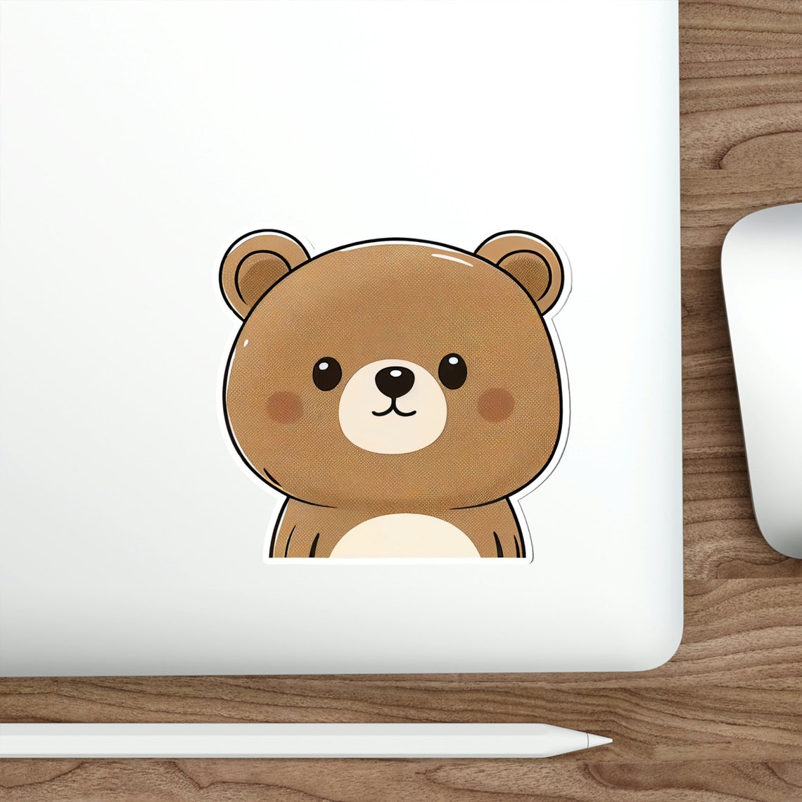 3 Cute Bear Headshot Laminate Vinyl Sticker Water Bottle Stickers ...