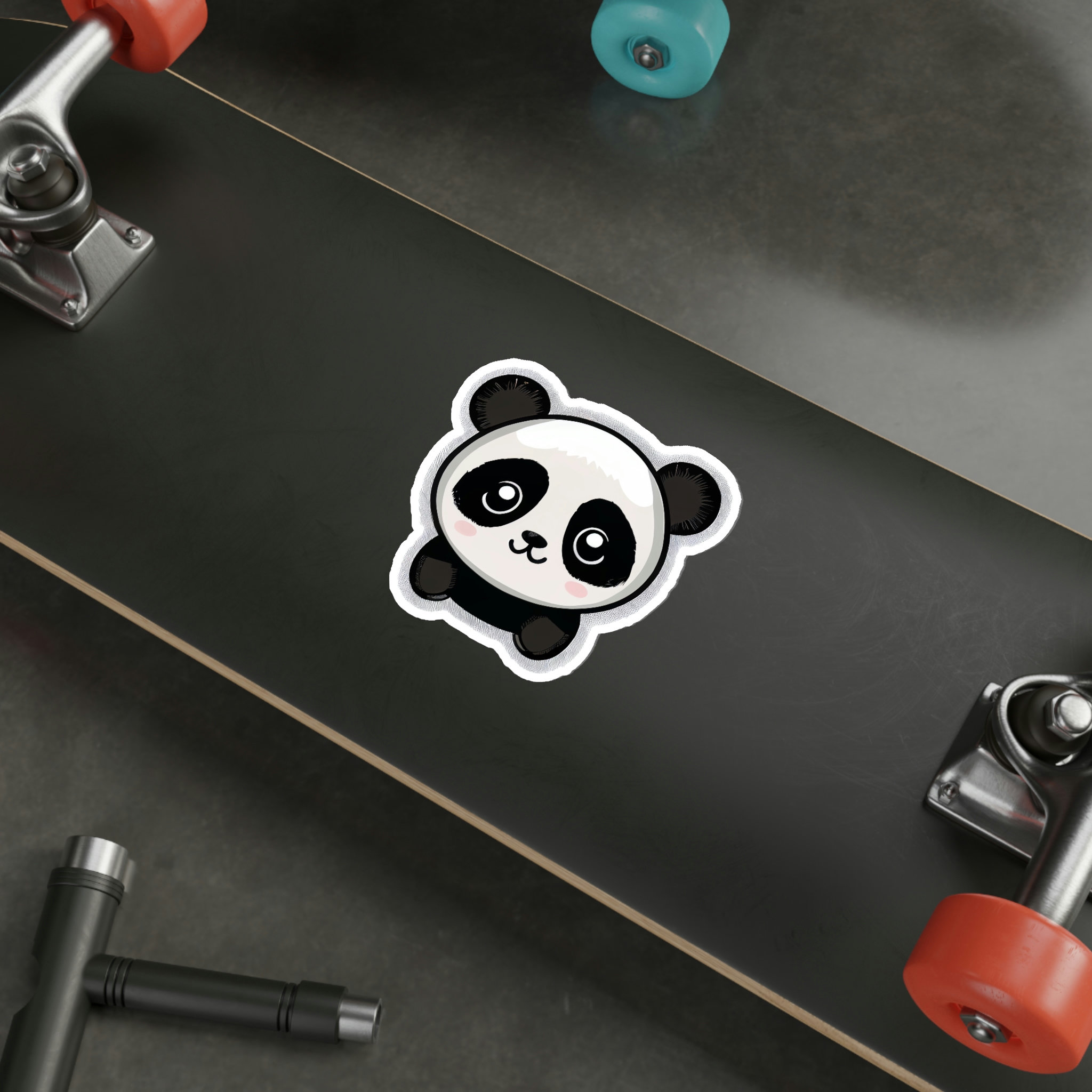 Cute Panda Head Die Cut Laminate Vinyl Stickers Water Bottle Stickers ...