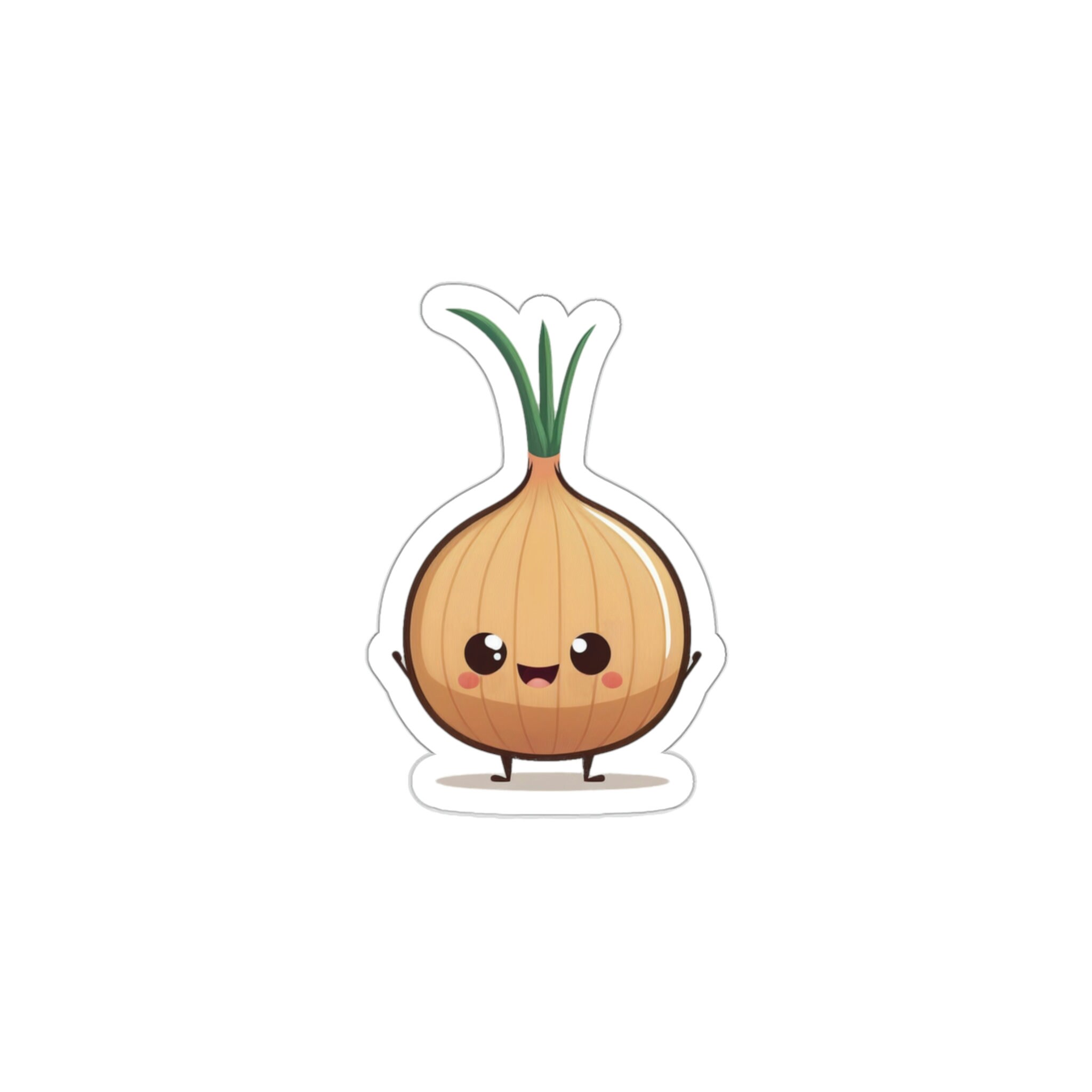 Adorable Cartoon Onion Head Laminate Vinyl Die-cut Sticker - Water ...