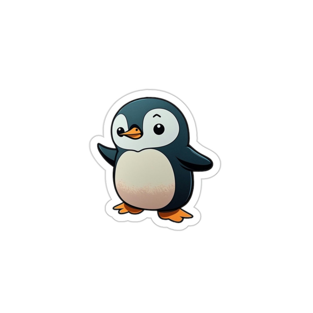 3" Adorable Antarctic Cute Cartoon Penguin Laminate Vinyl Sticker ...