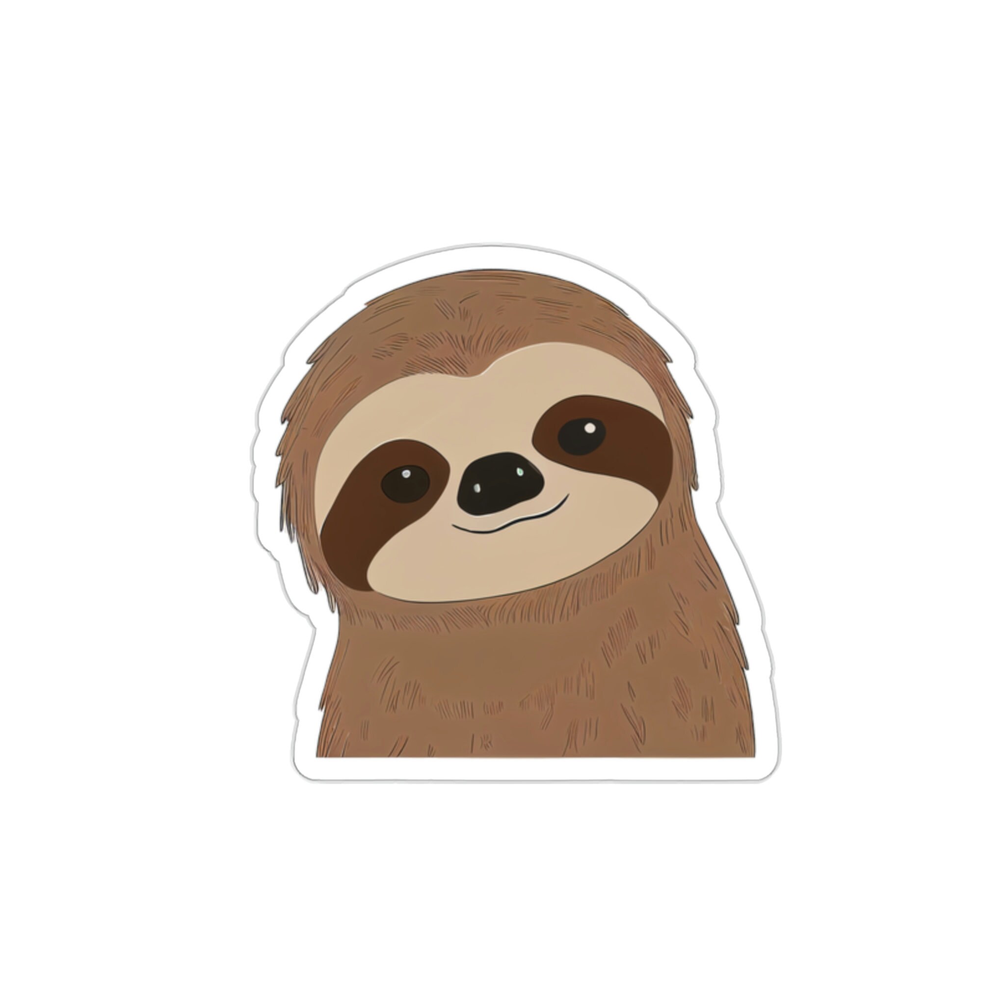 Cute Cartoon Sloth Laminate Vinyl Die-cut Stickers - Water Bottle ...