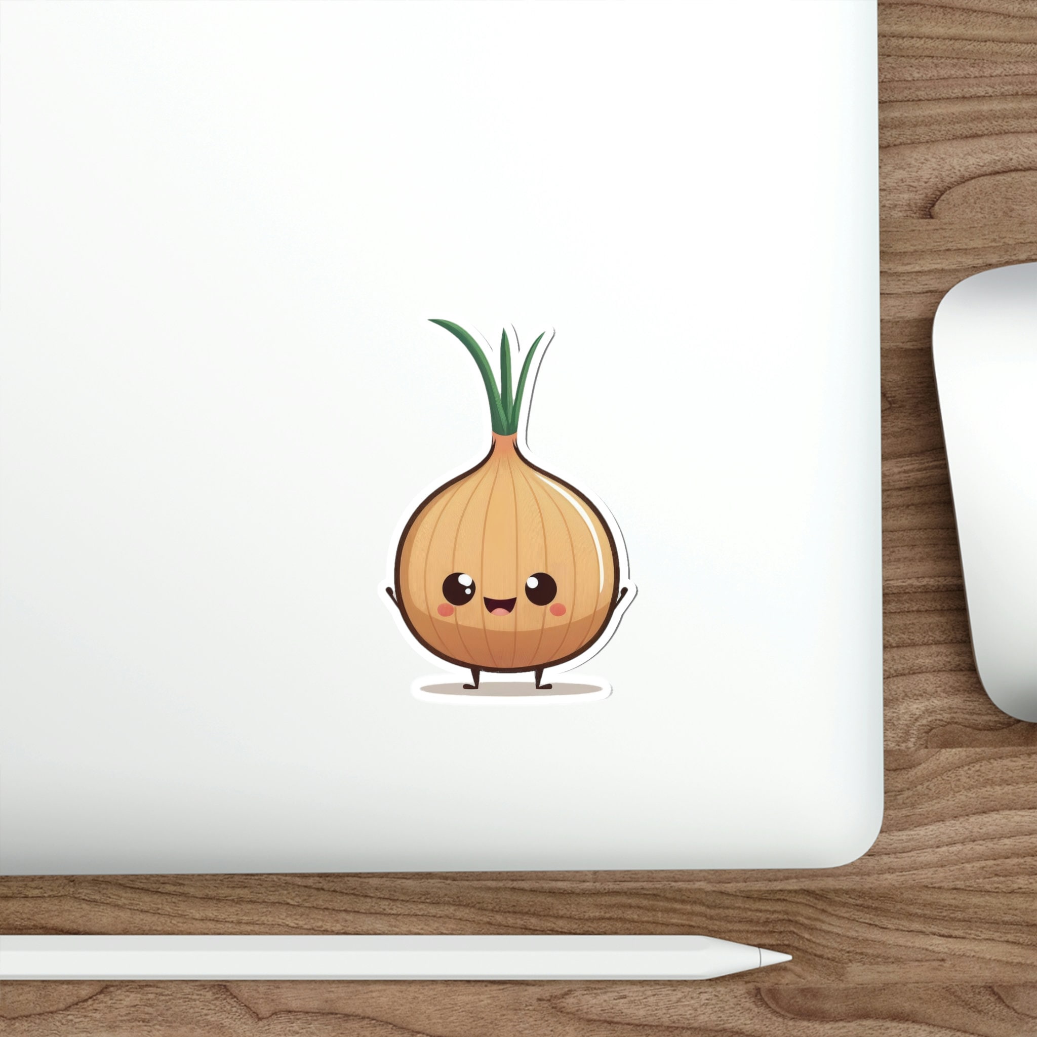 Adorable Cartoon Onion Head Laminate Vinyl Die-cut Sticker - Water ...