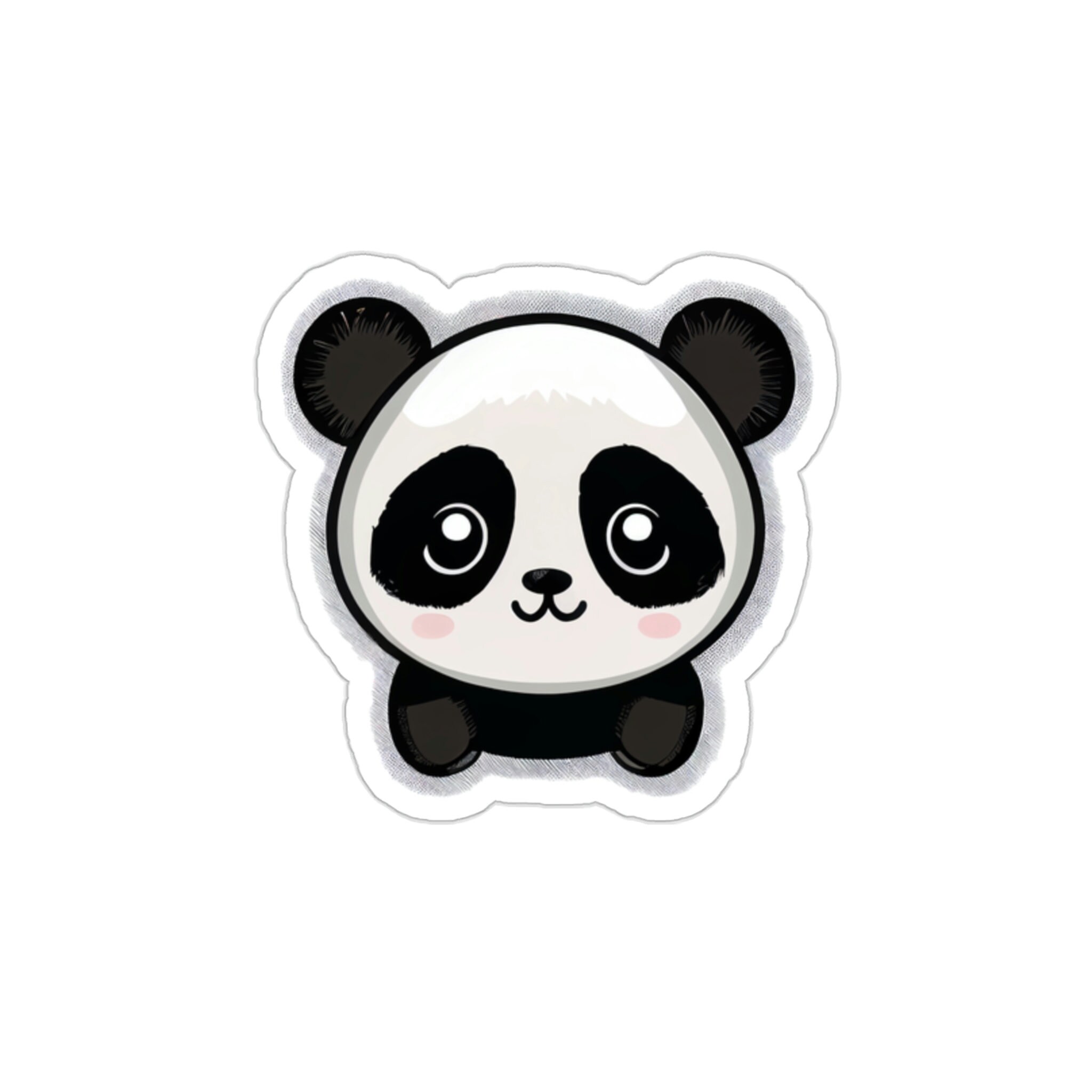 Cute Panda Head Die Cut Laminate Vinyl Stickers Water Bottle Stickers ...