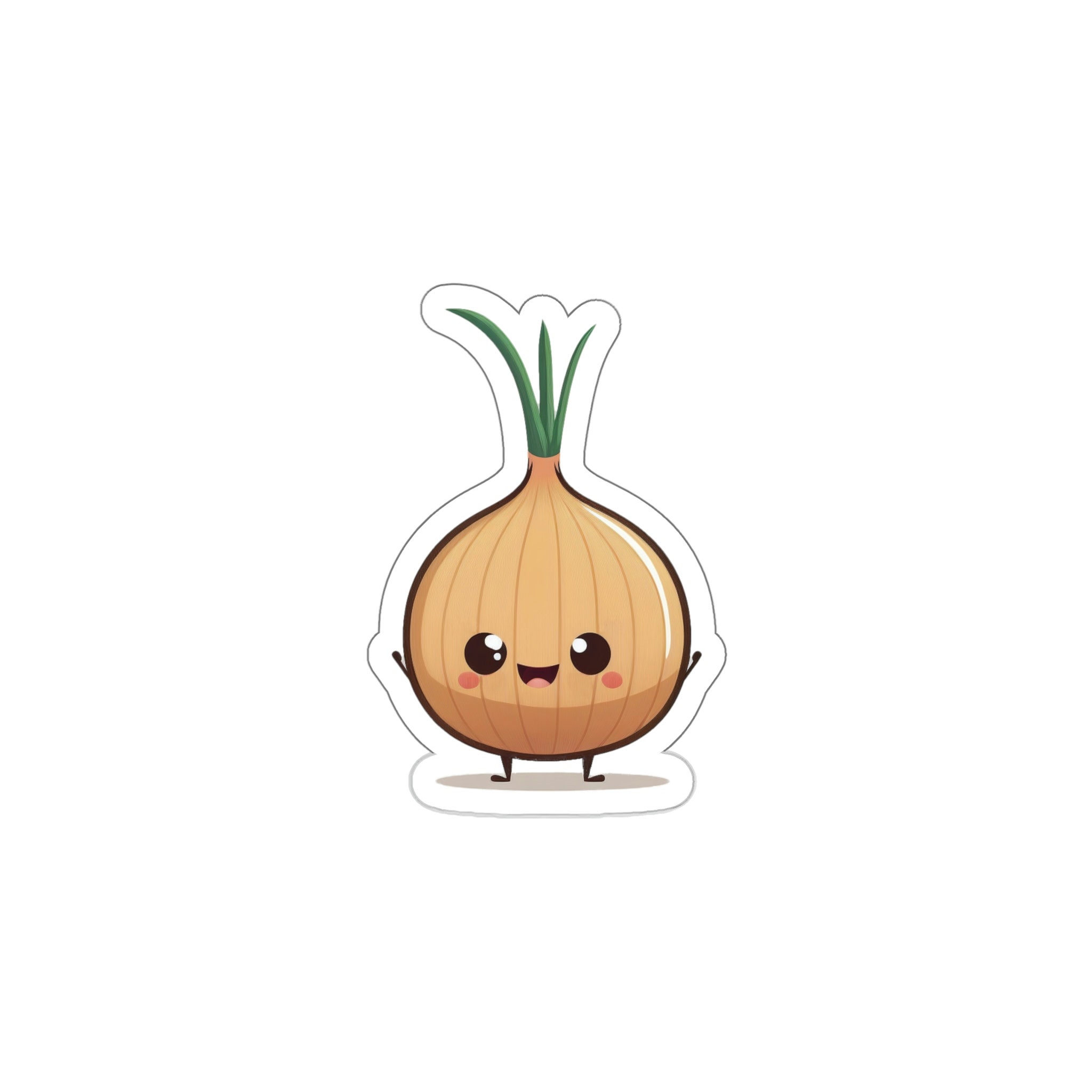 Adorable Cartoon Onion Head Laminate Vinyl Die-cut Sticker - Water ...