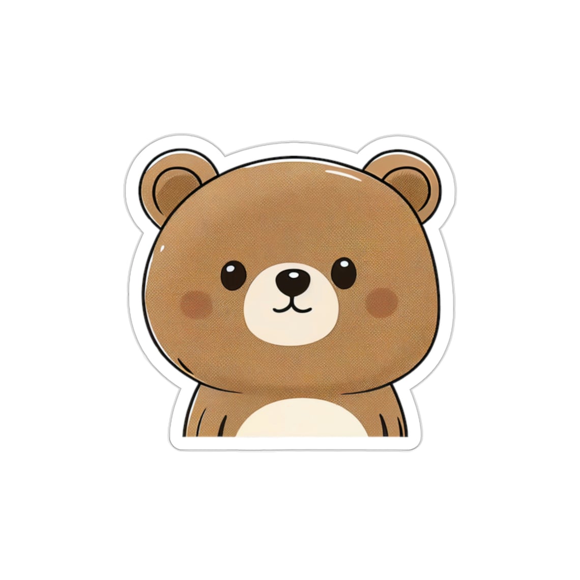 3 Cute Bear Headshot Laminate Vinyl Sticker Water Bottle Stickers ...