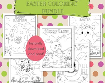 Printable Easter Bunny Coloring Page for Kids - Etsy