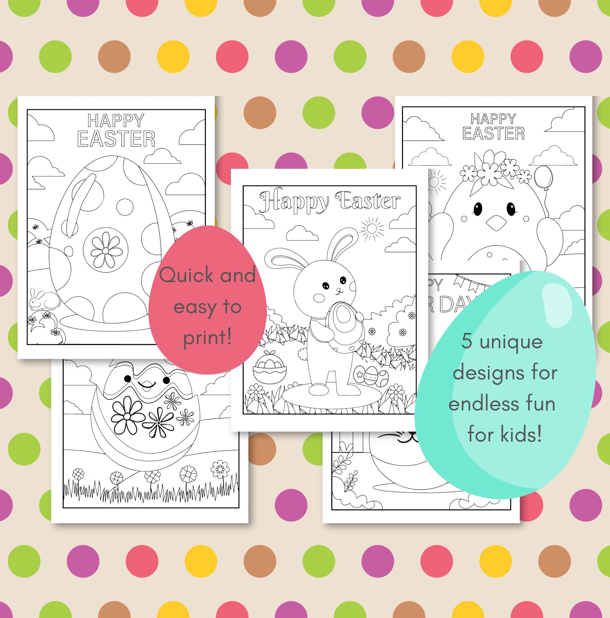Printable Easter Coloring Page Bundle - Etsy