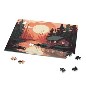Retro Cabin Puzzle 120, 252, 500-piece, , Unique Puzzle, Jigsaw Puzzle ...