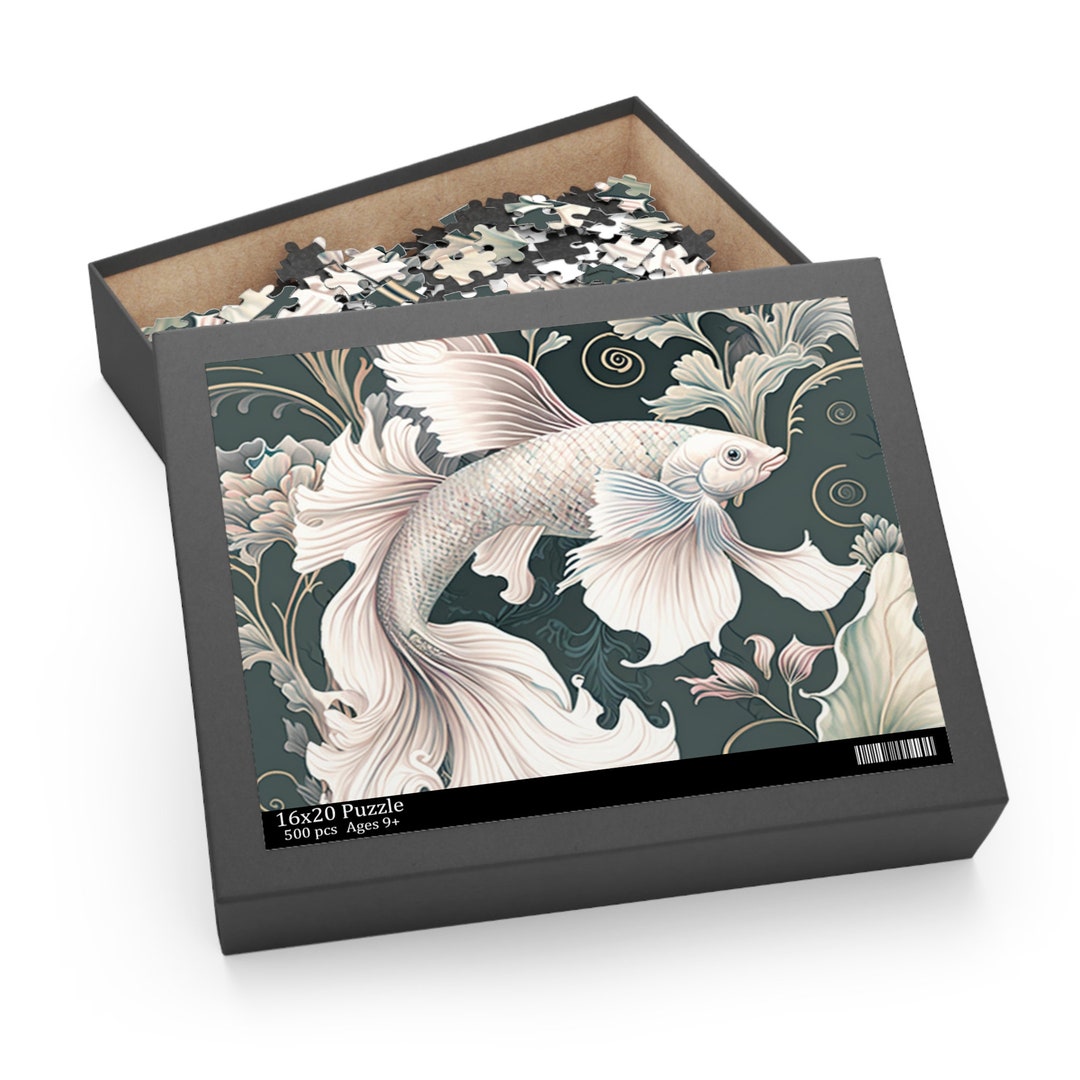 William Morris Jigsaw Puzzle Inspired Beta Fish Elegance Jigsaw Puzzle ...