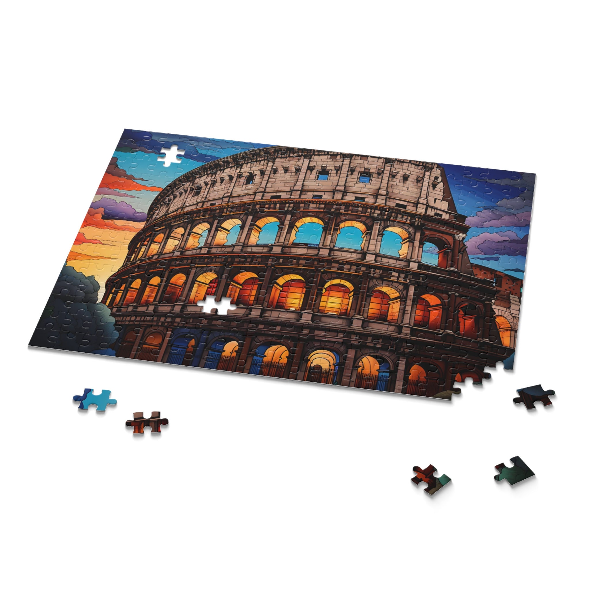 Colosseum Stained Glass Puzzle: an Iconic Roman Masterpiece in - Etsy