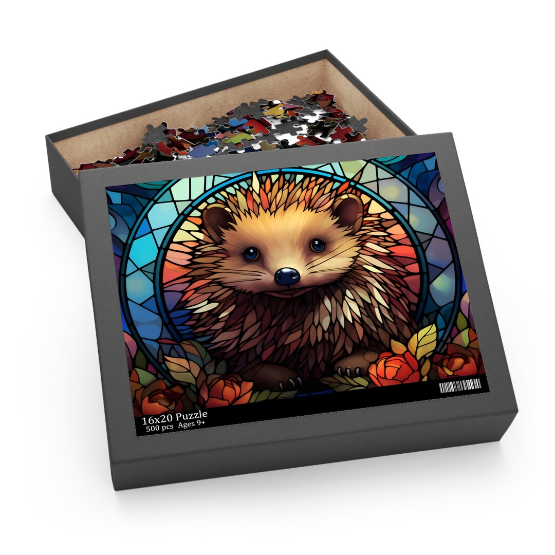 Unique Hedgehog Stained Glass Puzzle: A Charming Christmas Gift for ...