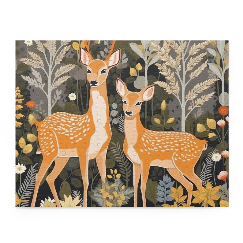 William Morris Jigsaw Puzzle Inspired Deer Haven Jigsaw Puzzle 120, 252 ...
