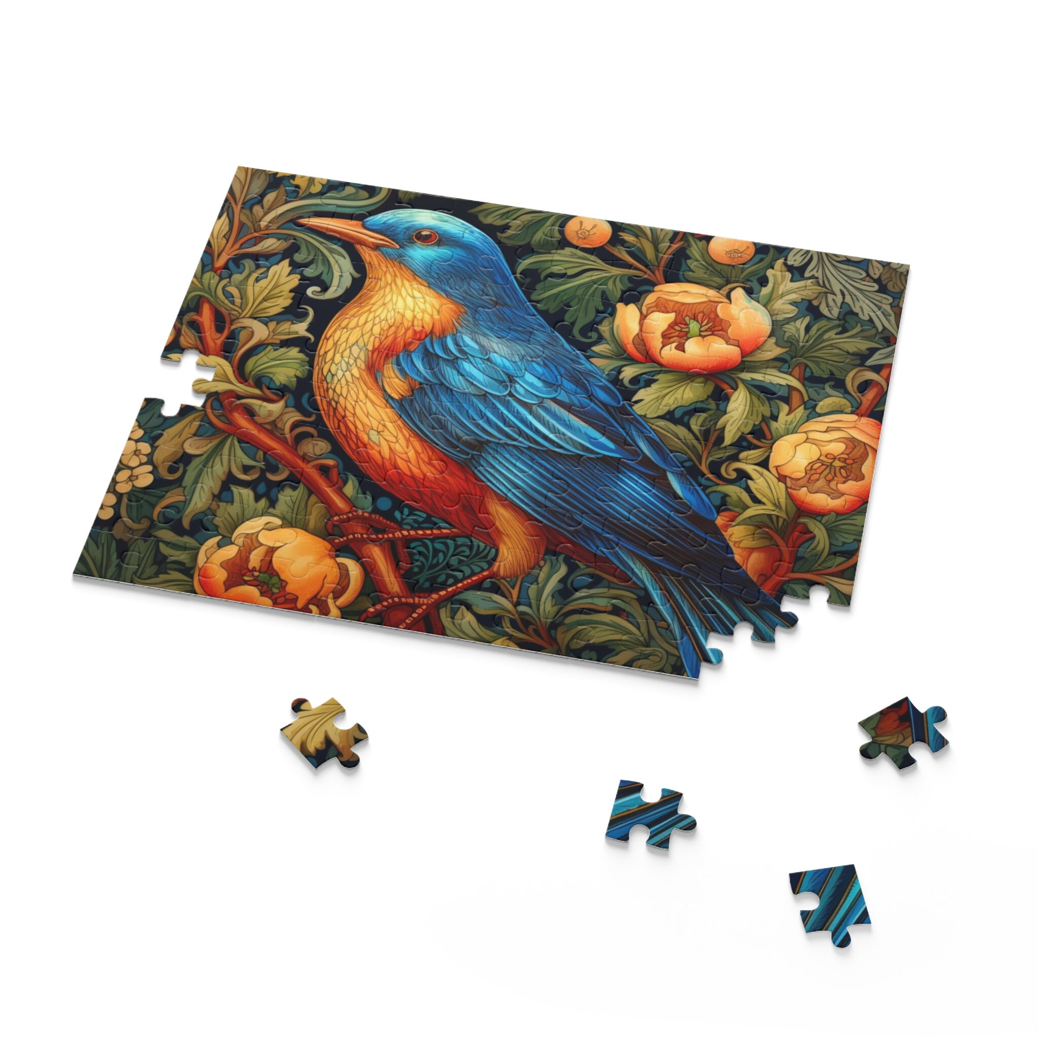 William Morris Inspired Bird Jigsaw Puzzle 120, 252, 500-piece ...
