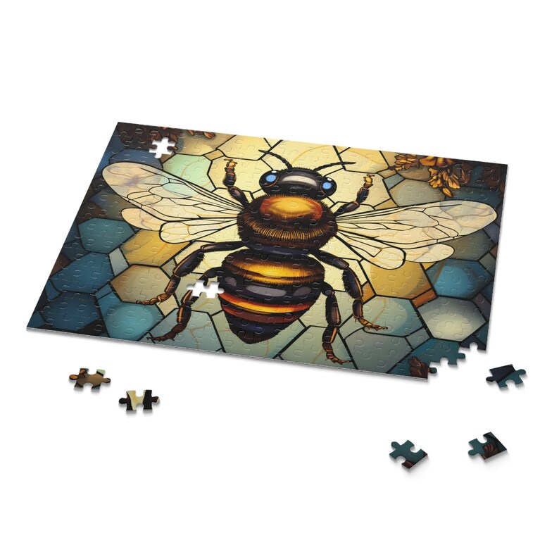 Unique Bee Stained Glass Puzzle: A Buzzworthy Christmas Gift for Puzzle ...