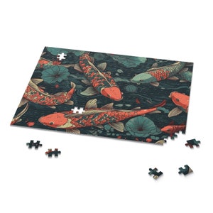 Koi Pond Tranquility Jigsaw Puzzle 120, 252, 500-piece Serene Nature ...