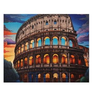 Colosseum Stained Glass Puzzle: an Iconic Roman Masterpiece in Mosaic ...