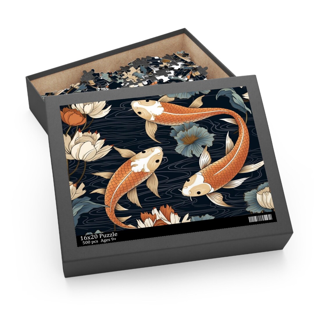 William Morris Inspired Koi Jigsaw Puzzle 120, 252, 500-piece ...