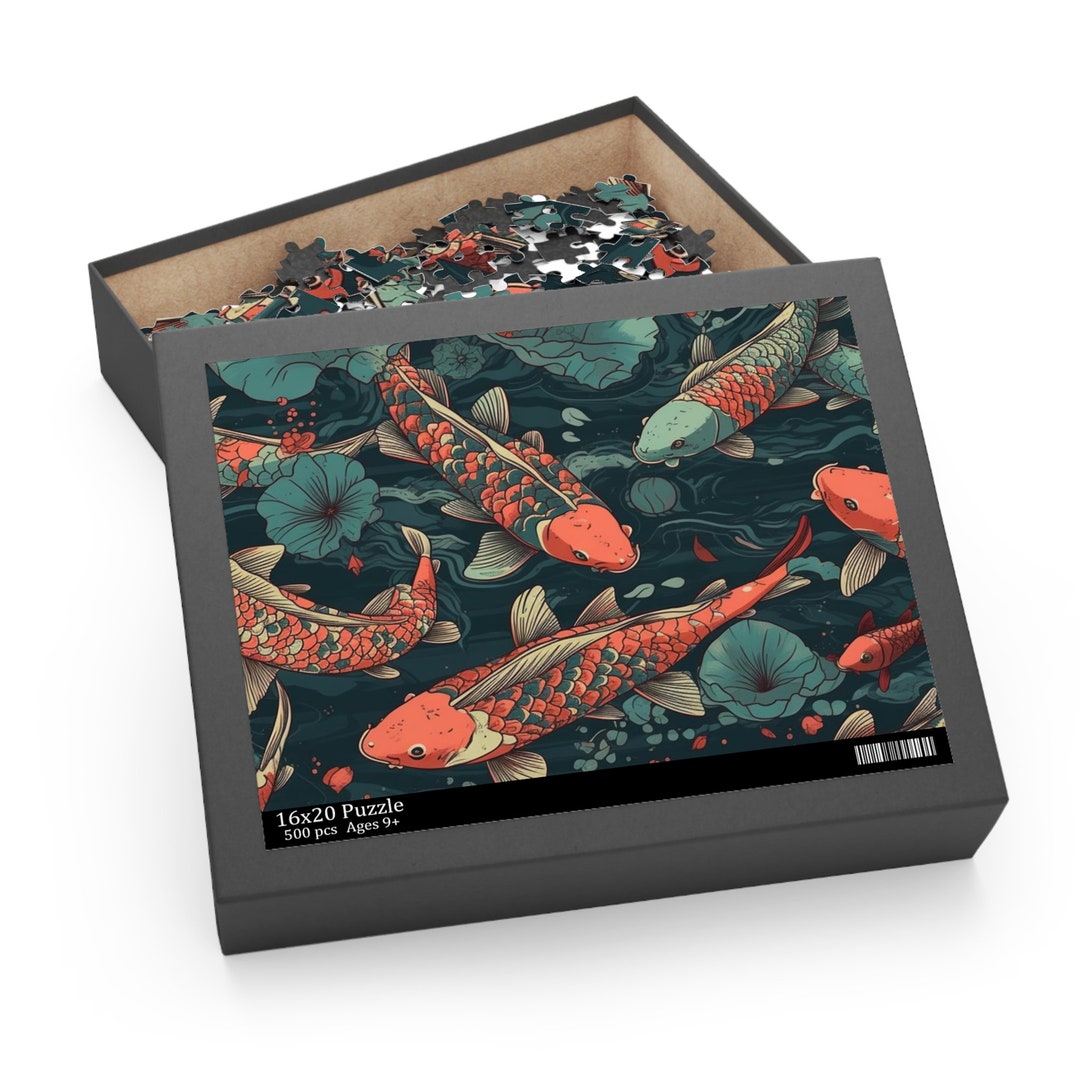 Koi Pond Tranquility Jigsaw Puzzle 120, 252, 500-piece Serene Nature ...