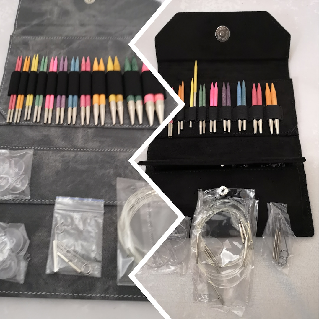 LYKKE Color Needle Set, 2 Variants With Short or Long Tips in a Case ...