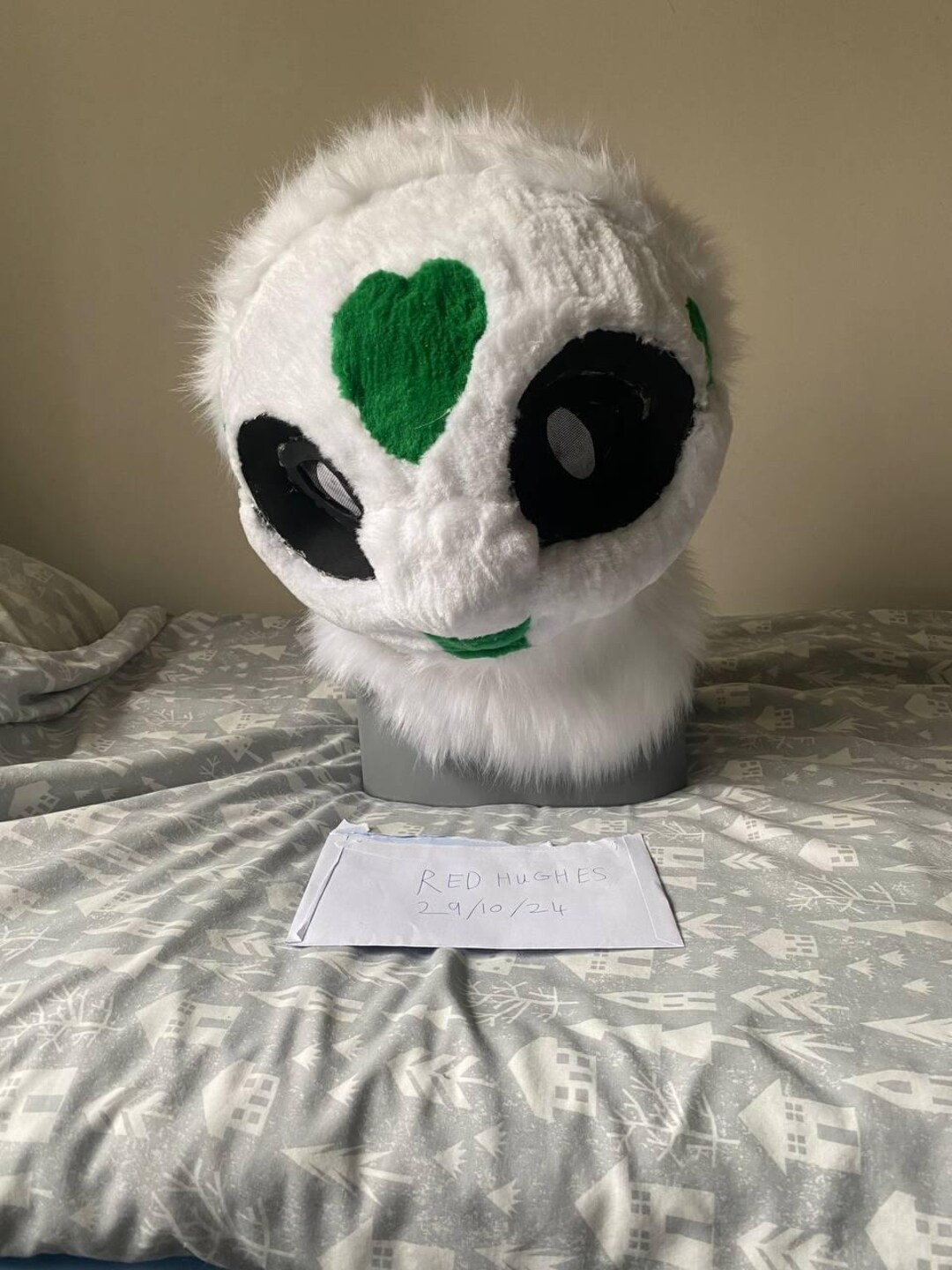 White and Green Premade Kemono Head - Etsy