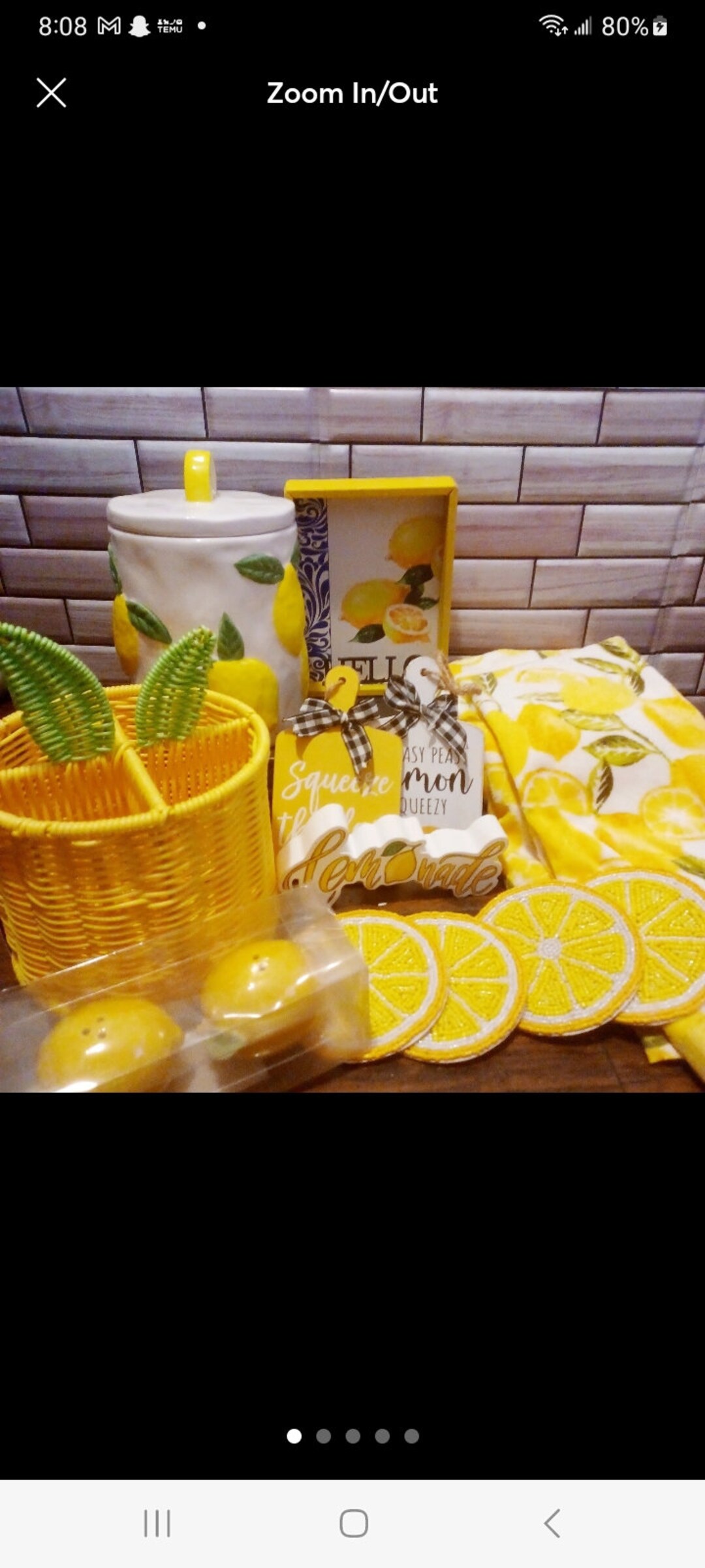 Lemon Themed Kitchen Decor Lot - Etsy