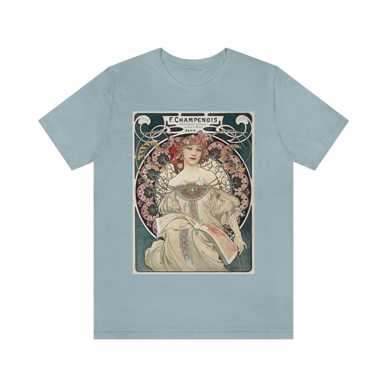 Mucha T-shirt, Champenois Imprimeur-editeur Tee, French Tee, Art ...