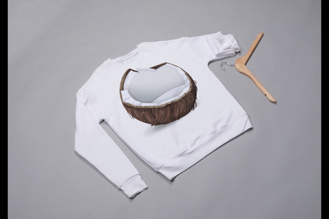 Unique Coconuts Sweatshirt, Coconut Print, 3D Look Like, Fruit Shirts ...