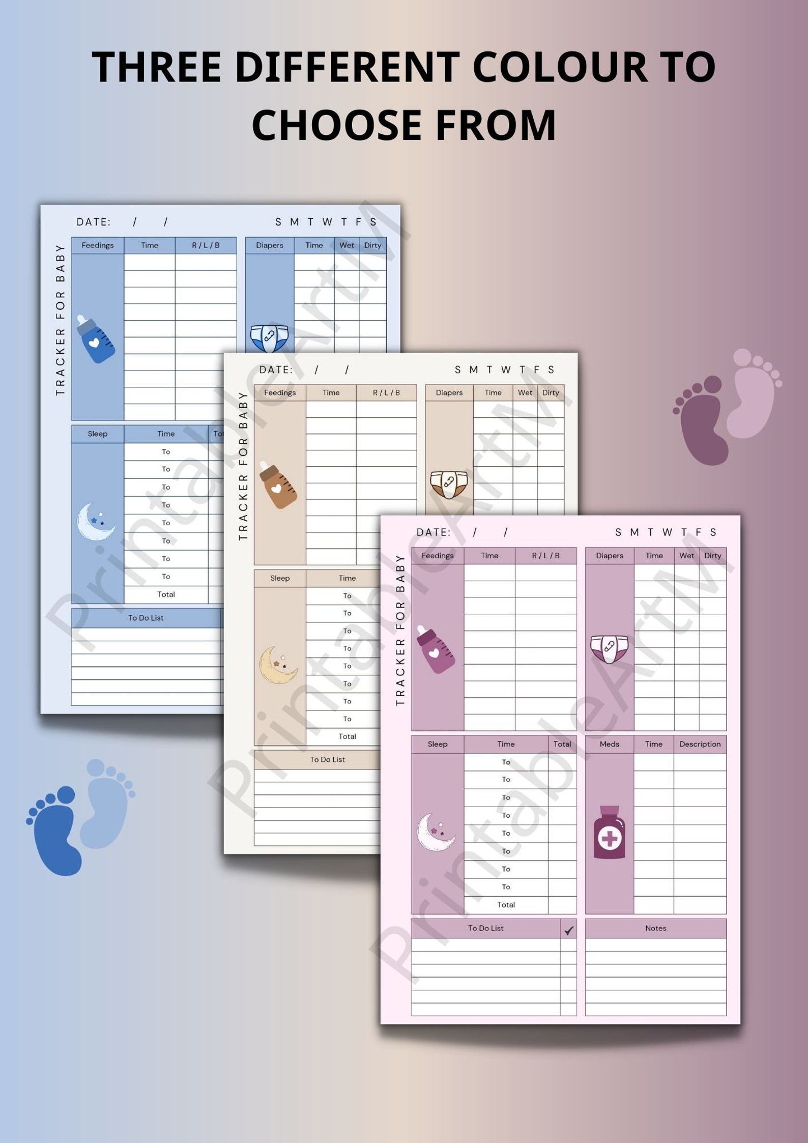 Printable Baby Log | Baby Tracker | Newborn Tracker | Nursing Log ...