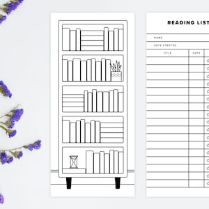 DIGITAL Bookmark Book Tracker, Instant Download - Etsy
