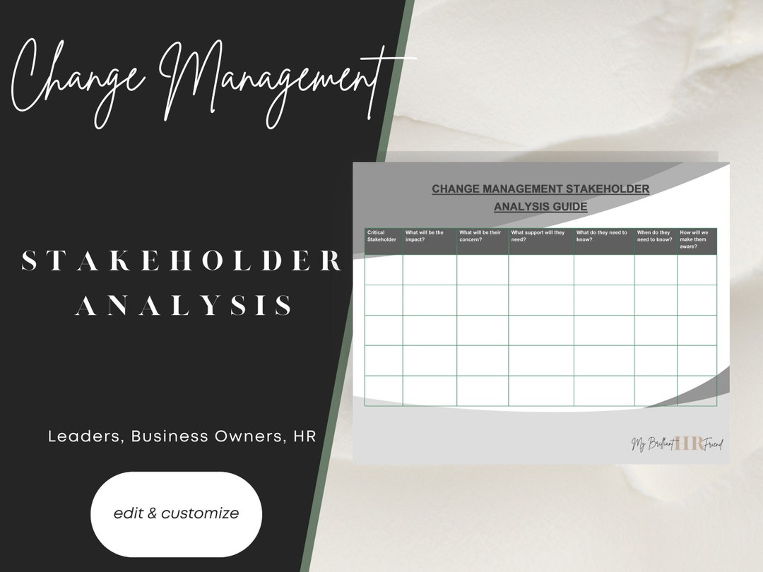 Leadership Tool | Change Management | Stakeholder Analysis | Strategic ...
