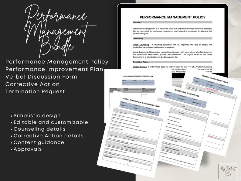 Performance Management Bundle | Policy & Forms | Human Resources | HR ...