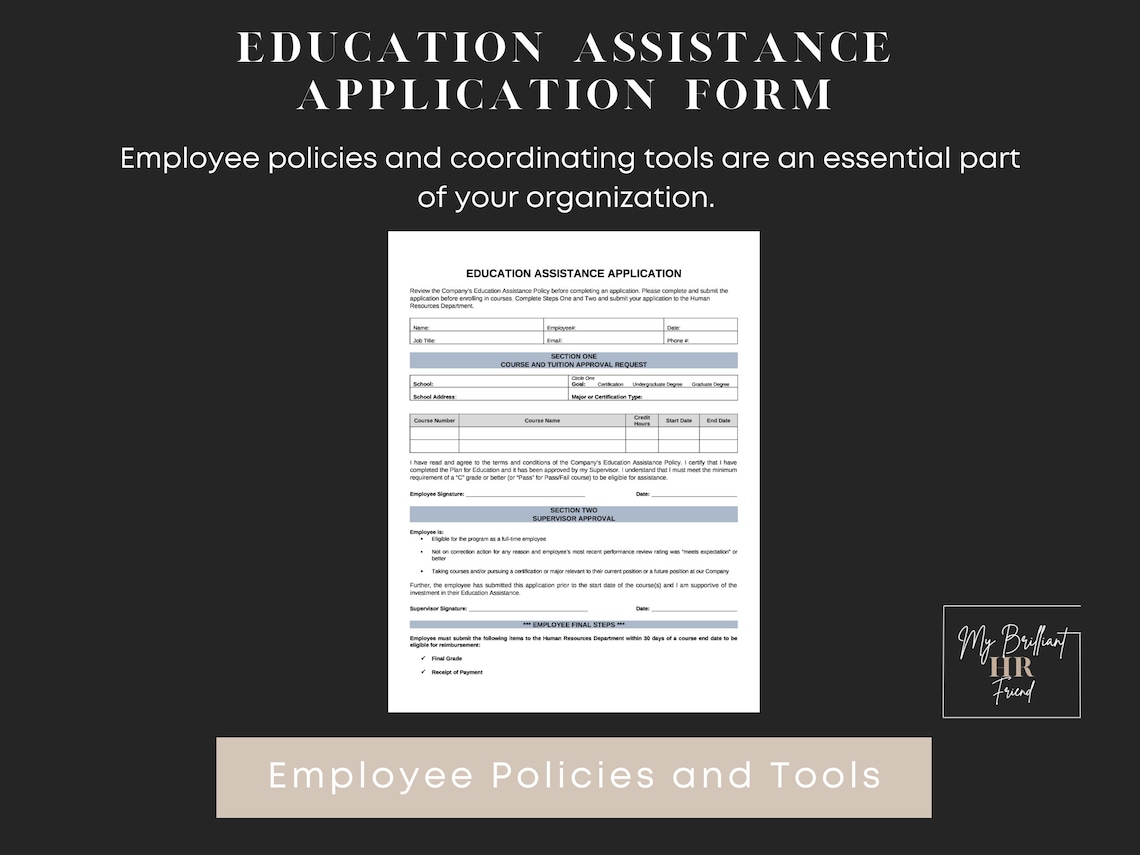 Education Assistance Application | Employee Handbook & Tools | Human ...