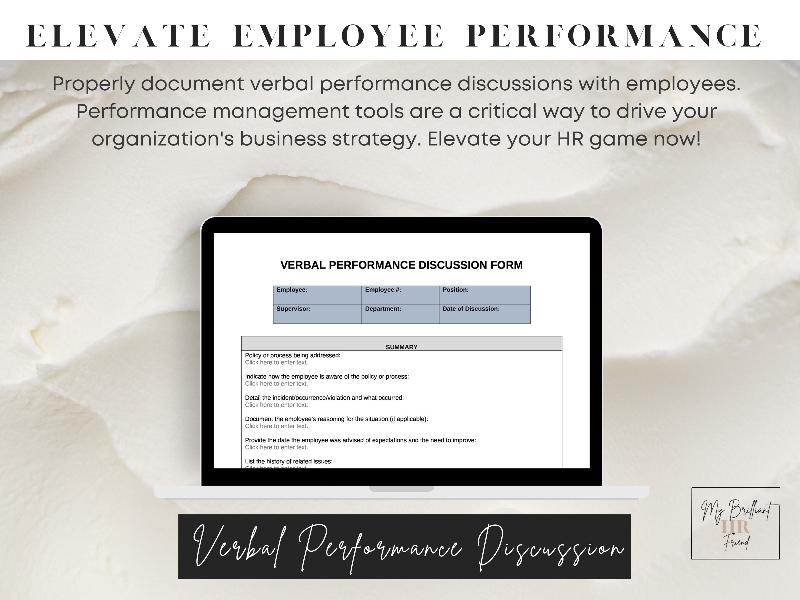 Performance Management Form | Employee Handbook | Human Resources | HR ...