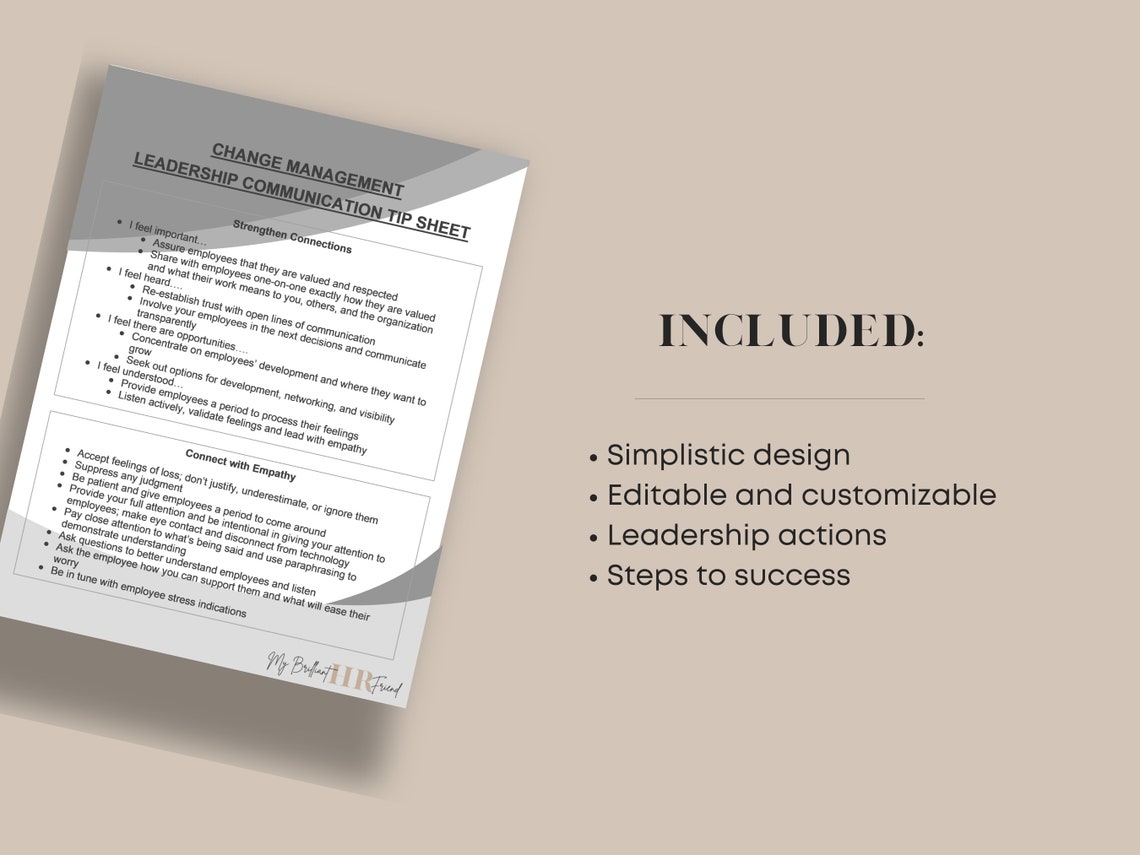 Leadership Tool | Change Management | Leader Tips | Strategic Human ...