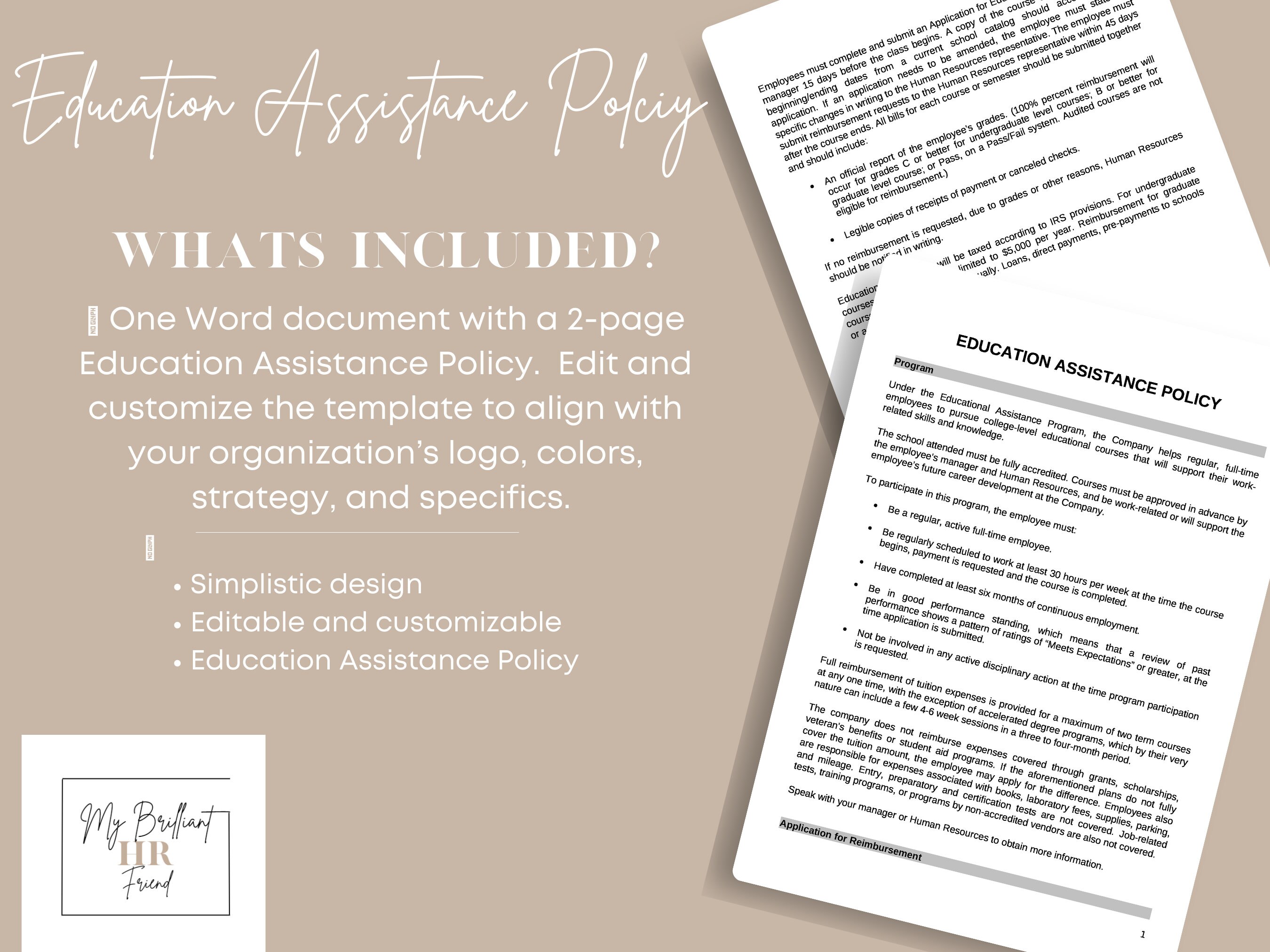 Education Assistance Policy | Employee Handbook | Human Resources | HR ...