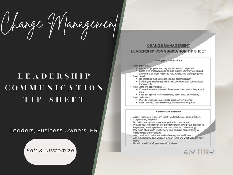 Leadership Tool | Change Management | Leader Tips | Strategic Human ...