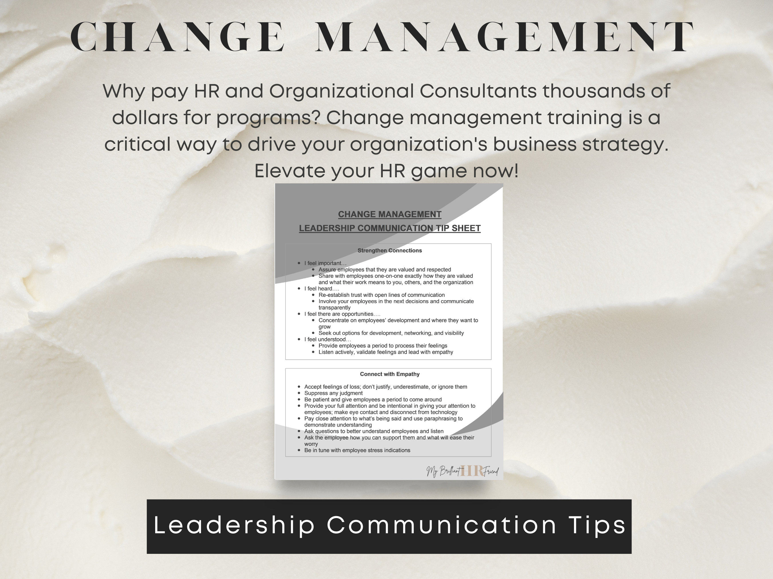 Leadership Tool | Change Management | Leader Tips | Strategic Human ...
