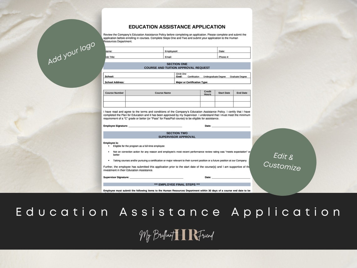 Education Assistance Application | Employee Handbook & Tools | Human ...