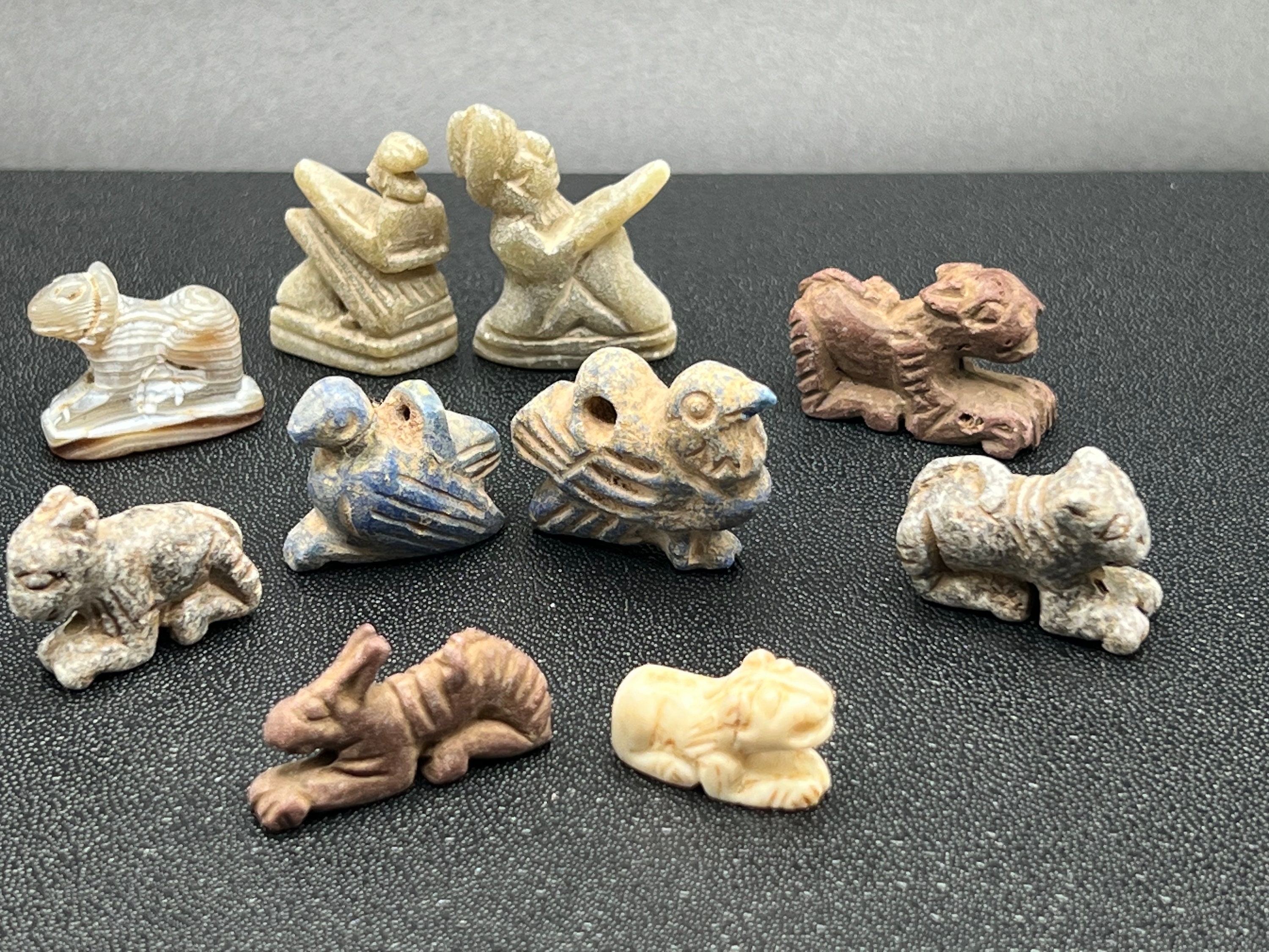 Medieval Engraved Small Animal Statues Beads Pendant 10 Pieces - Etsy