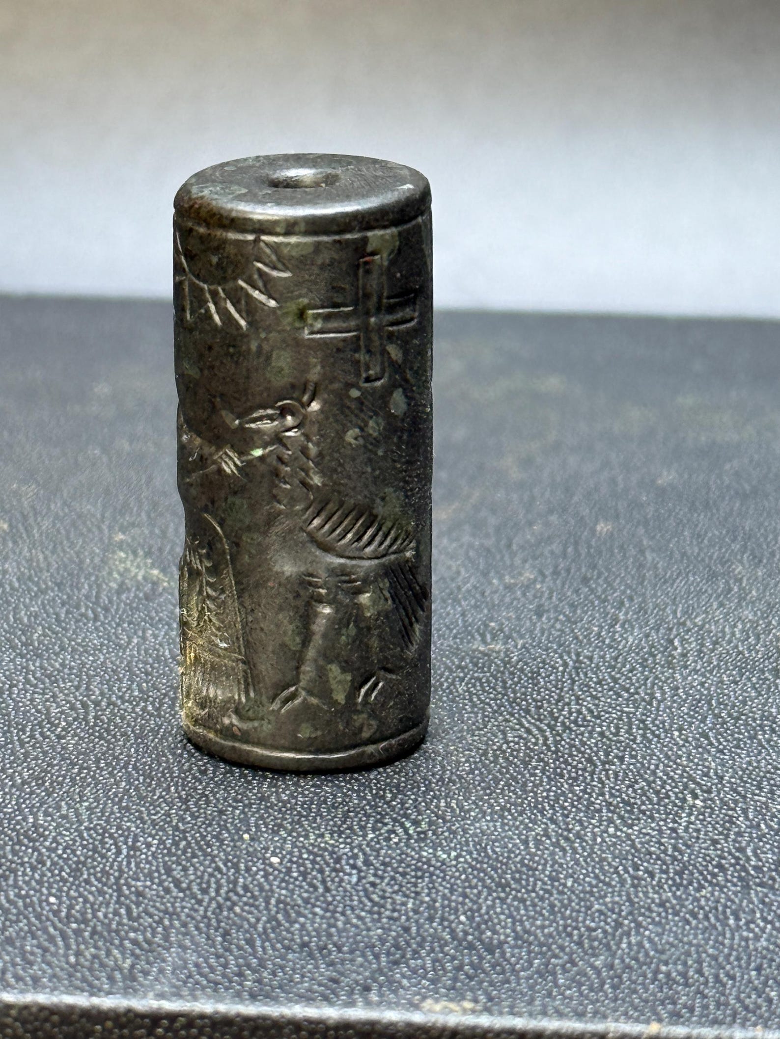 Medieval Intaglio Seal Cylinder Stone Stamp Bead Presenting Scene and ...