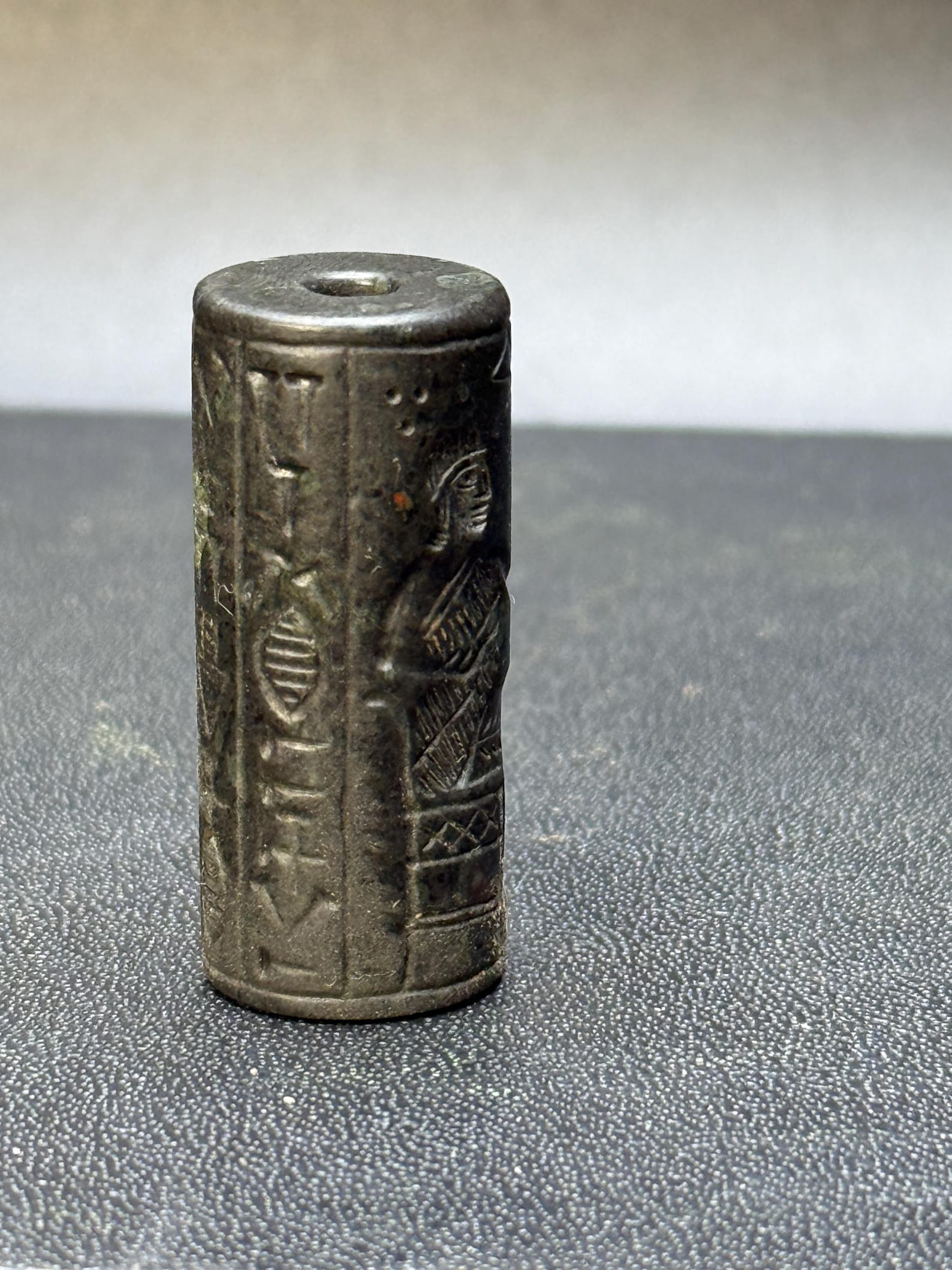 Medieval Intaglio Seal Cylinder Stone Stamp Bead Presenting Scene and ...