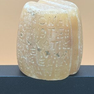 Ancient Rare Old Alabaster Stone With Greco Alphabet Writing - Etsy